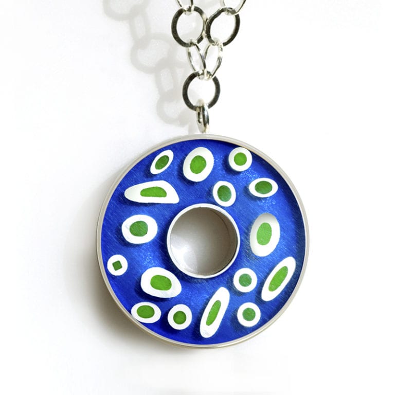 3269 O Large Round "Jeweled Doughnut" pendant | Victoria Varga Jewelry